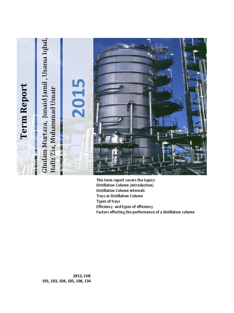 Distillation Column Internals Overview | PDF | Distillation | Chemical ...