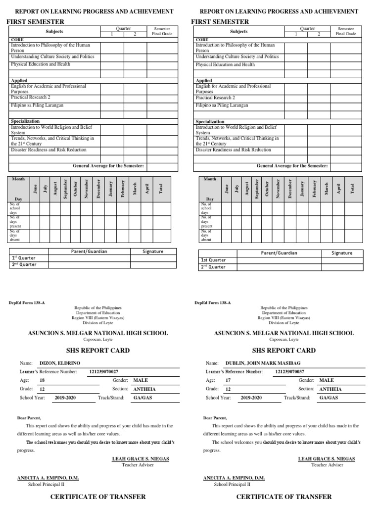First Semester First Semester: Report On Learning Progress and ...