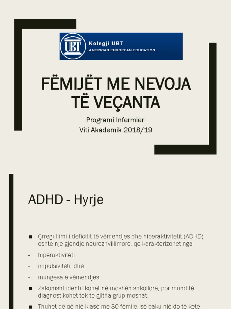 Ubt - Ligjërata Adhd | PDF