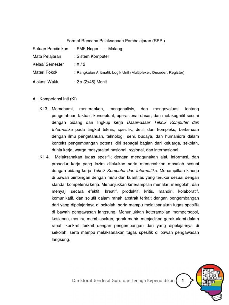 CONTOH RPP HOTs | PDF