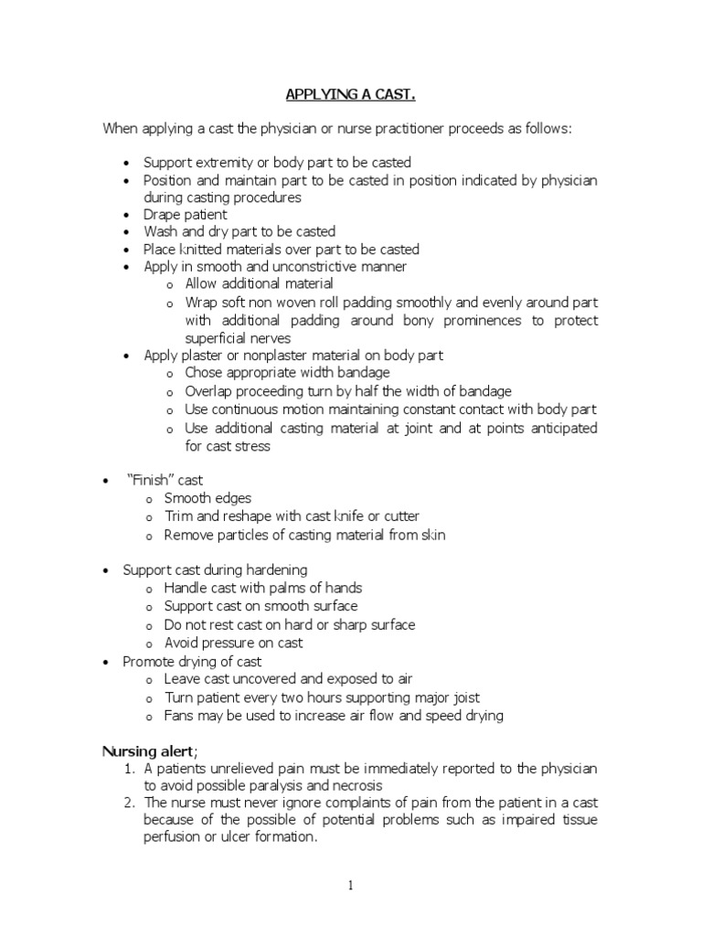 Applying A Cast | PDF | Human Leg | Knee