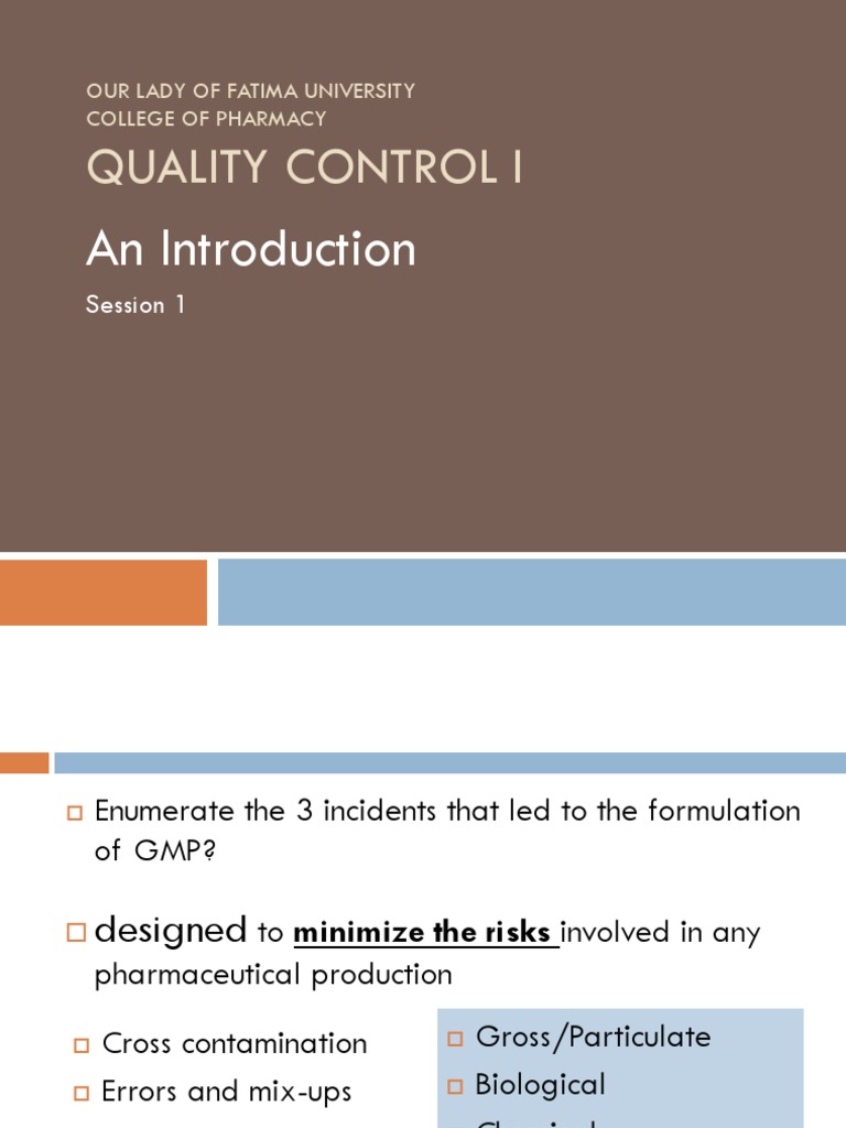 Quality Control in Pharmaceutical Practices | PDF | Titration | Chemistry
