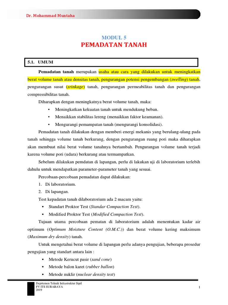 Modul 5 Pemadatan | PDF