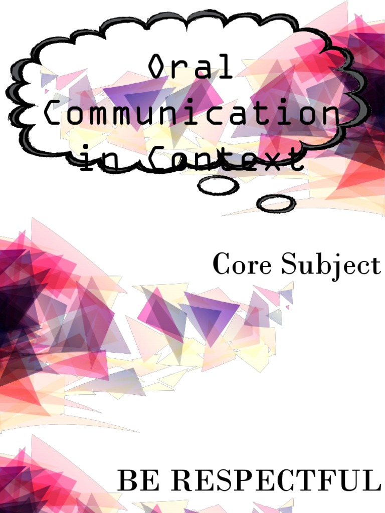 Introduction To Oral Communication | PDF