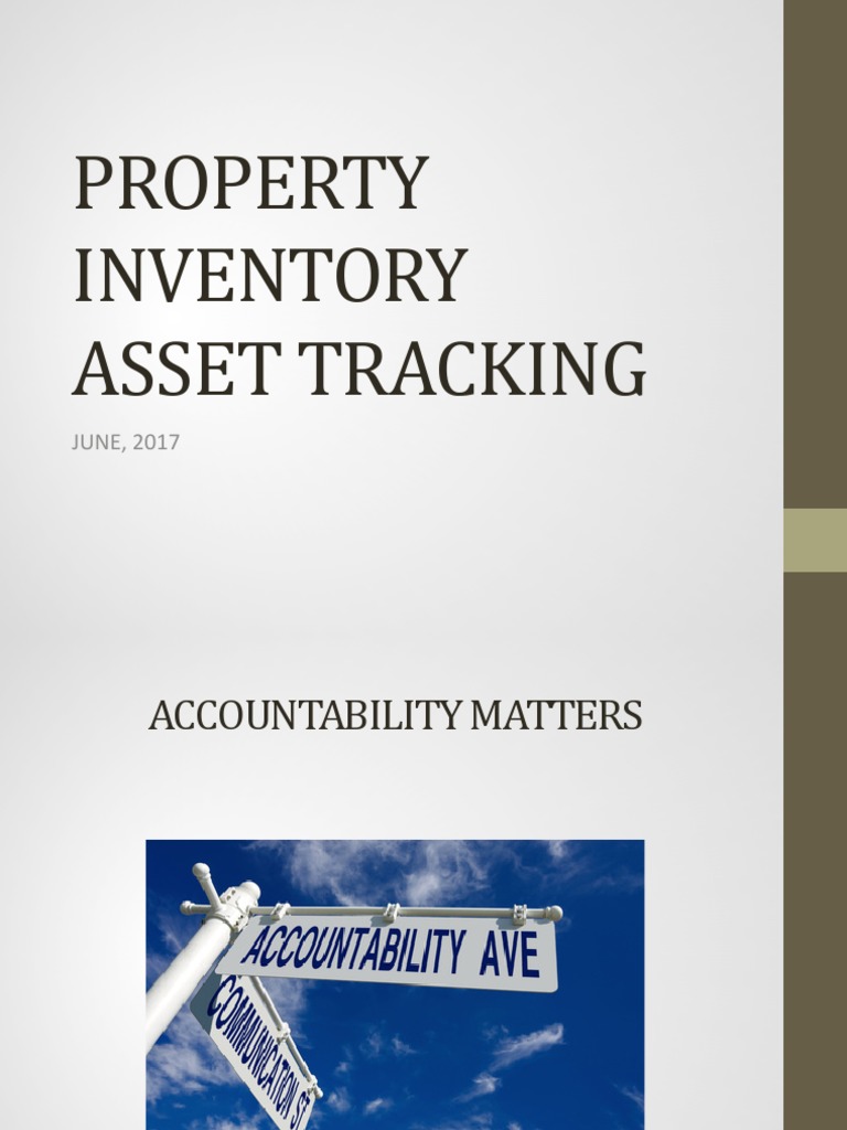Property Inventory Presentation | PDF | Audit | Barcode
