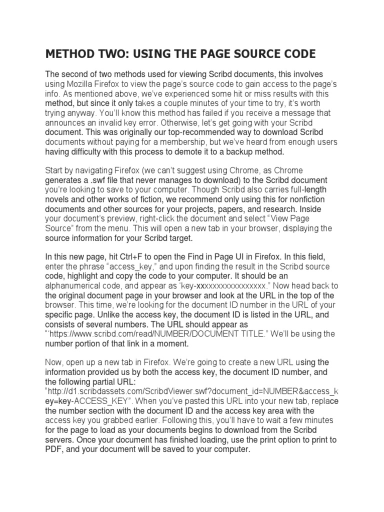 Method Two: Using The Page Source Code | PDF | Tab (Gui) | Source Code