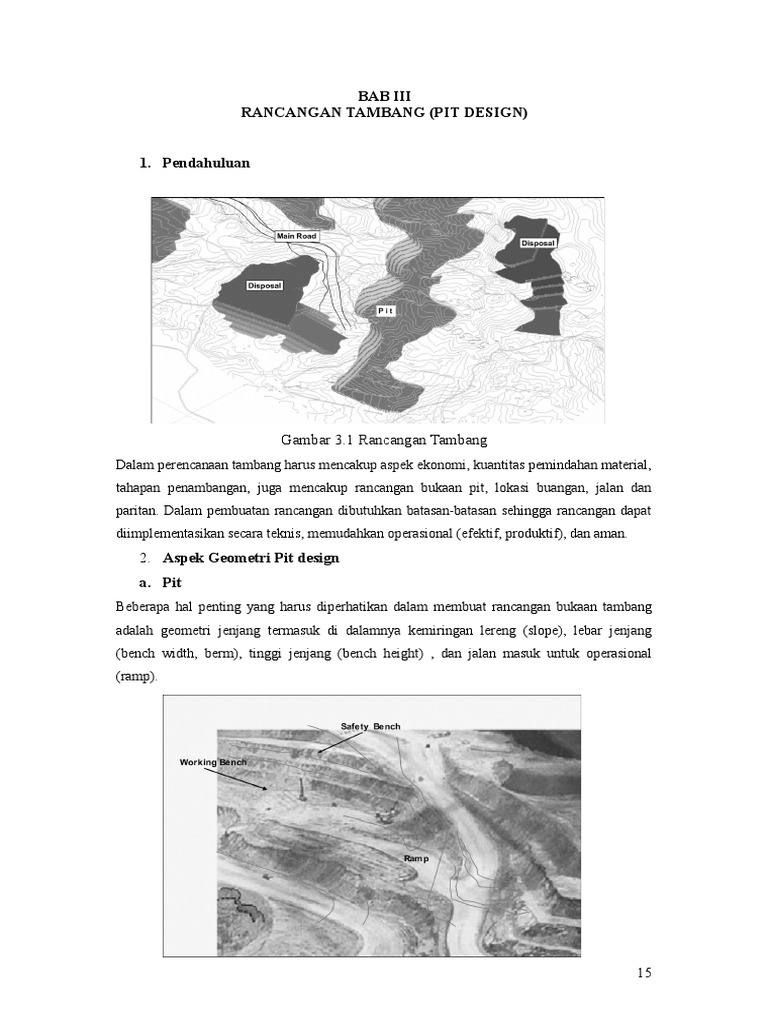 RANCANGAN TAMBANG PIT DESIGN | PDF