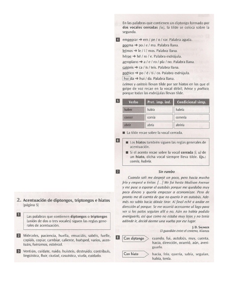 Acentuación de Diptongos... | PDF