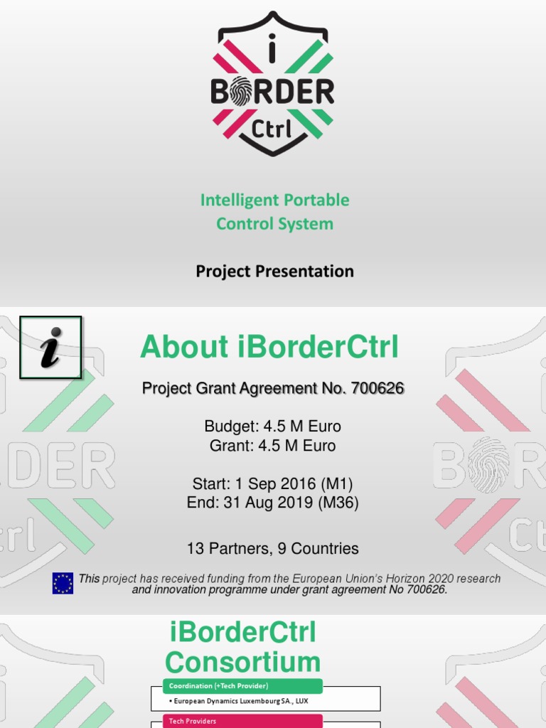 IBorderCtrl Global Presentation v5 | PDF | Biometrics | Analytics