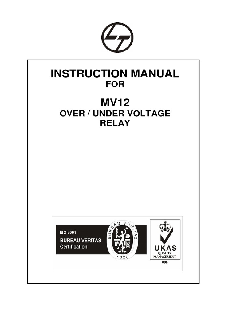 MV12 Protection Relays Manual | PDF | Relay | Electronics