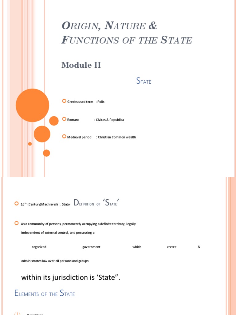 The Origins and Functions of the State | PDF | Social Contract ...