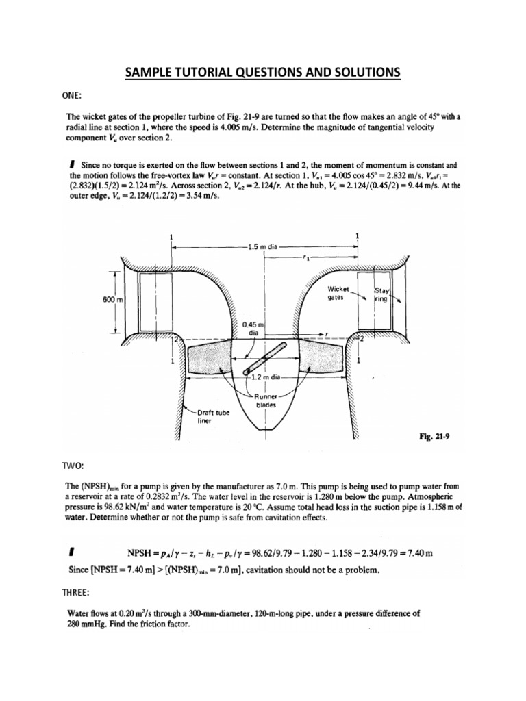 Tutorial Questions and Solutions | PDF