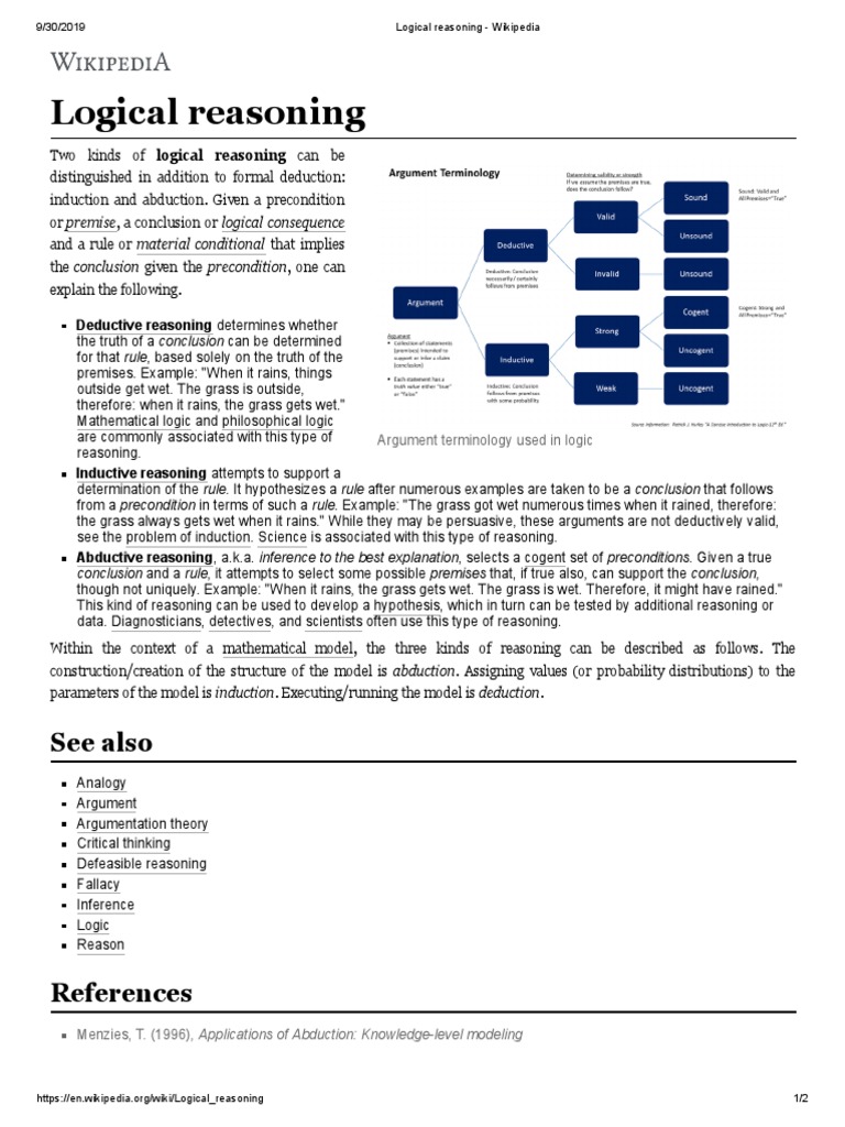 Logical Reasoning: See Also | PDF | Logical Consequence | Reason