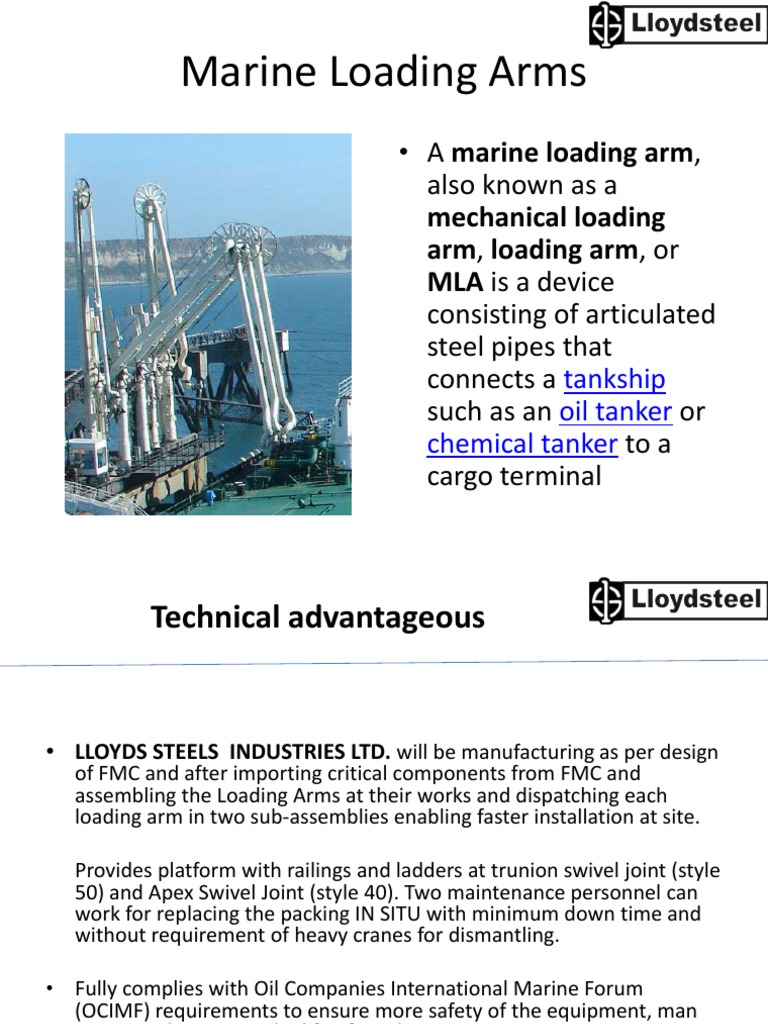 Marine Loading Arms: - A Marine Loading Arm, Also Known As A | PDF ...