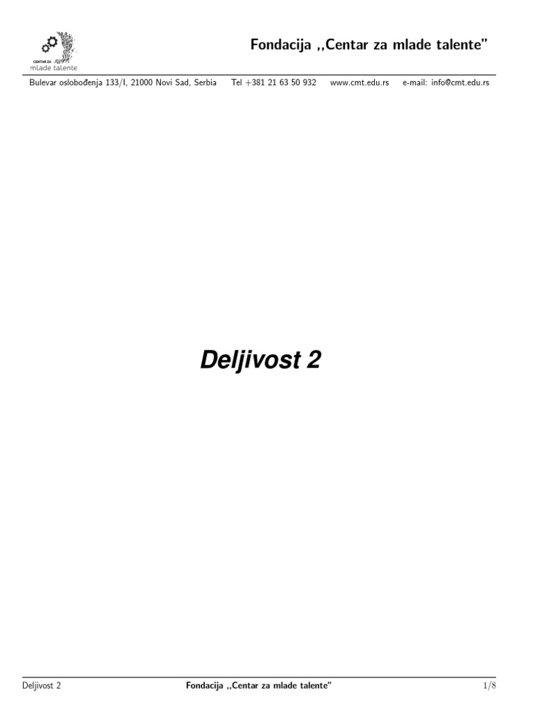 Cas 09 - Deljivost 2 | PDF