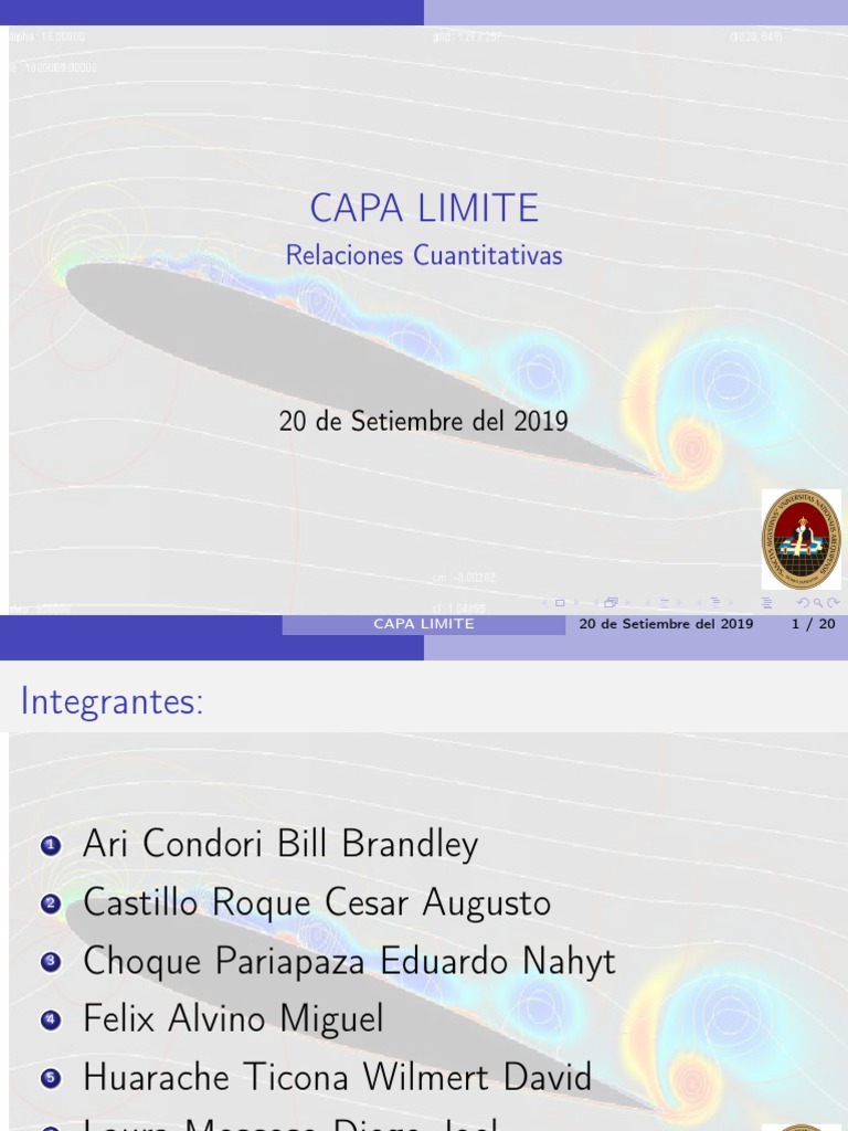 Capa Limite Relaciones Cuantitativas | PDF | Viscosidad | Capa límite