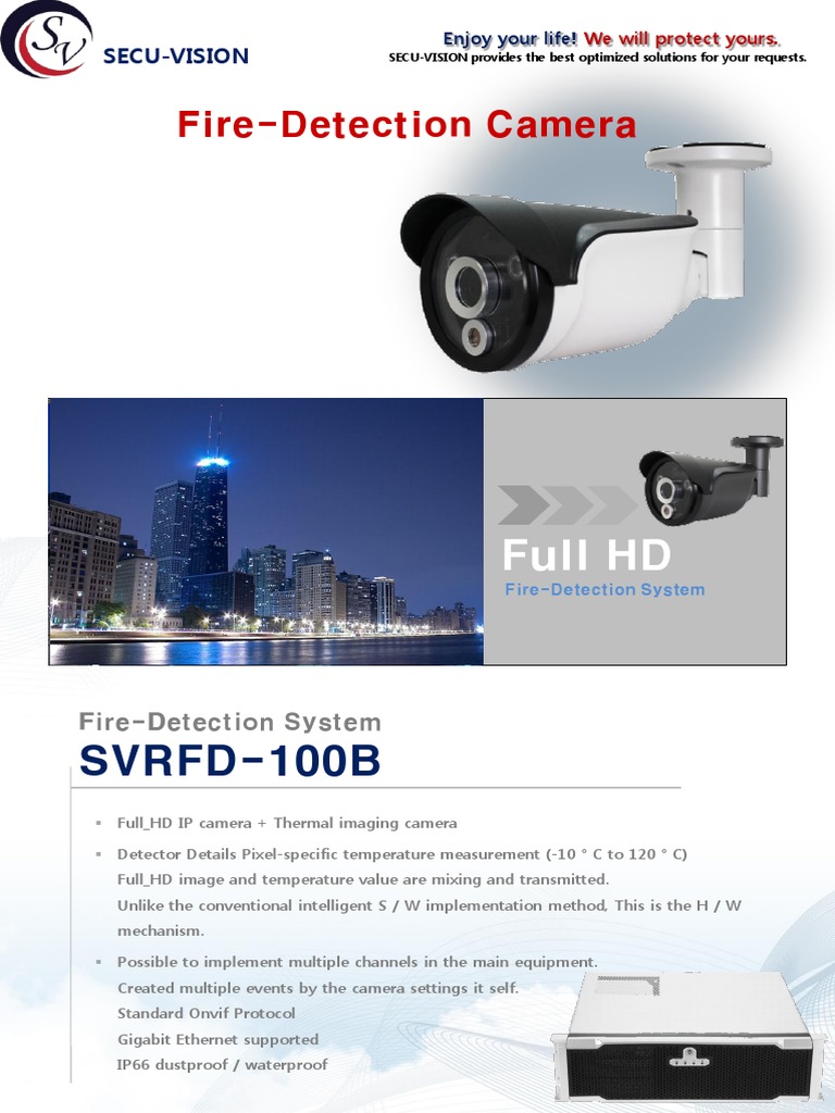 Fire-Detection Camera: SVRFD-100B | PDF | Thermography | Camera