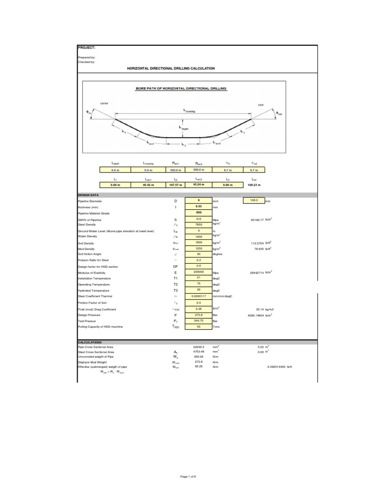 HDD Calc As Per PRC | PDF | Stress (Mechanics) | Bending