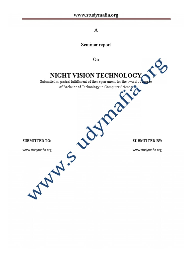 An In-Depth Analysis of Night Vision Technology | PDF | Infrared ...