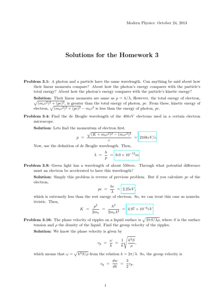 Solution 3 PDF | PDF | Electron | Electronvolt