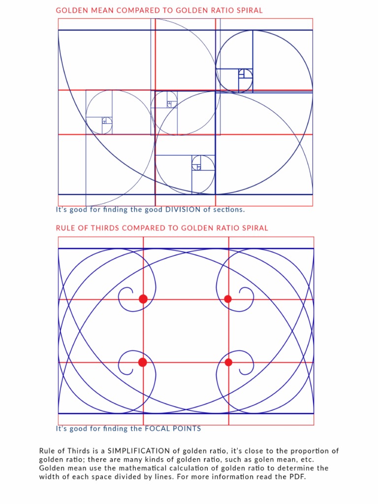 Golden Ratio Vs Rule of Thirds | PDF