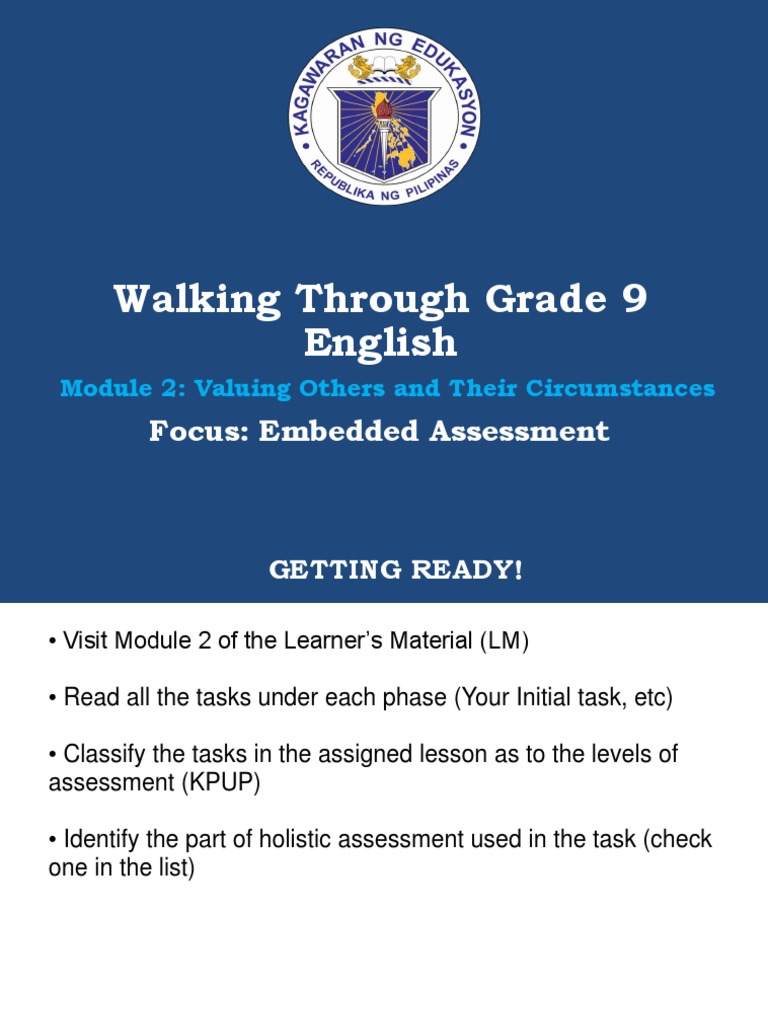 Walkthrough Module 2 English g9 | PDF | Educational Assessment | Knowledge