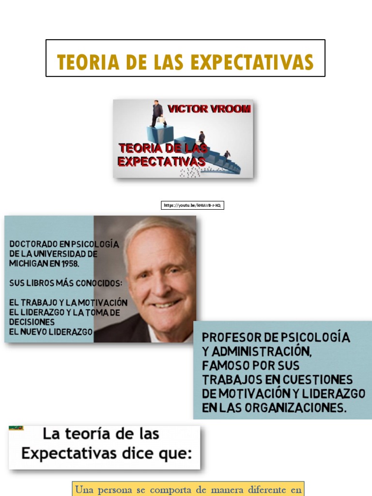 Teoría de las Expectativas en Motivación | PDF | Crecimiento personal y ...