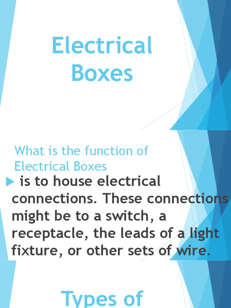 Electrical Boxes | PDF