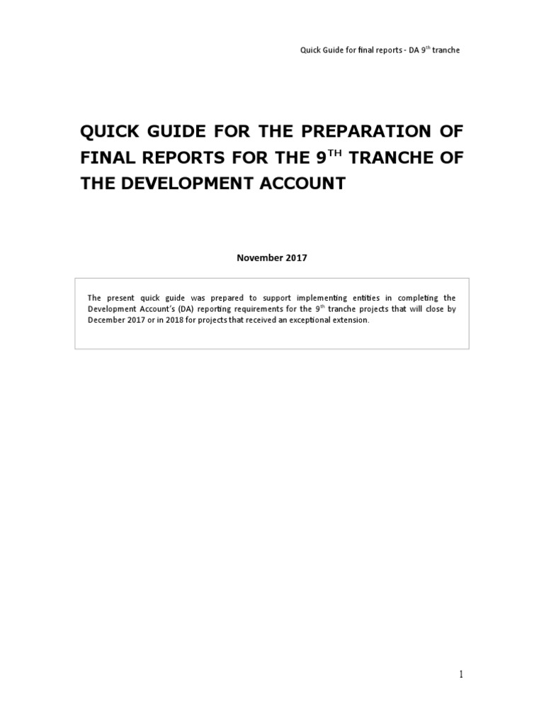 1493 - 1511196556 - Guideline and Template For Final Reports of DA T9 | PDF | Evaluation ...