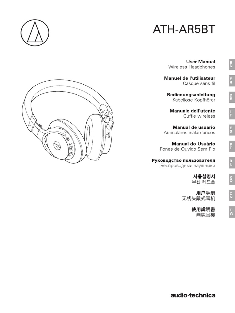 Ath-Ar BT: User Manual | PDF | Bluetooth | Electrical Connector