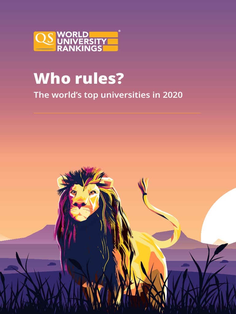 Who Rules?: The World's Top Universities in 2020 | PDF | Academia ...