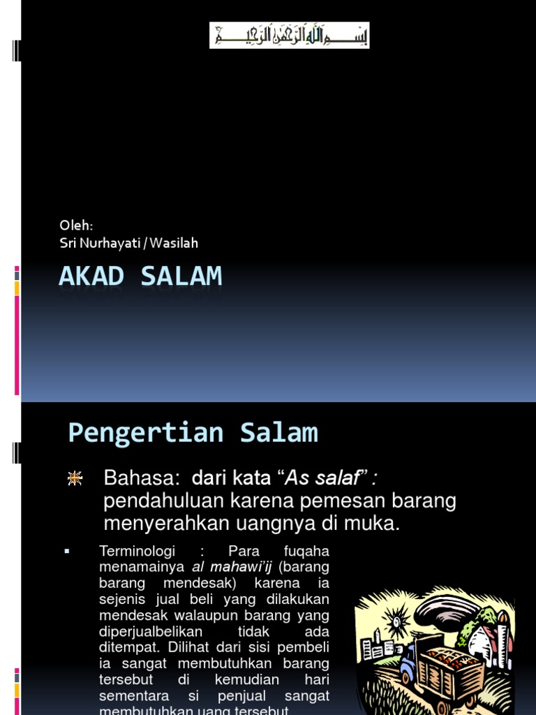Definisi dan Karakteristik Akad Salam | PDF