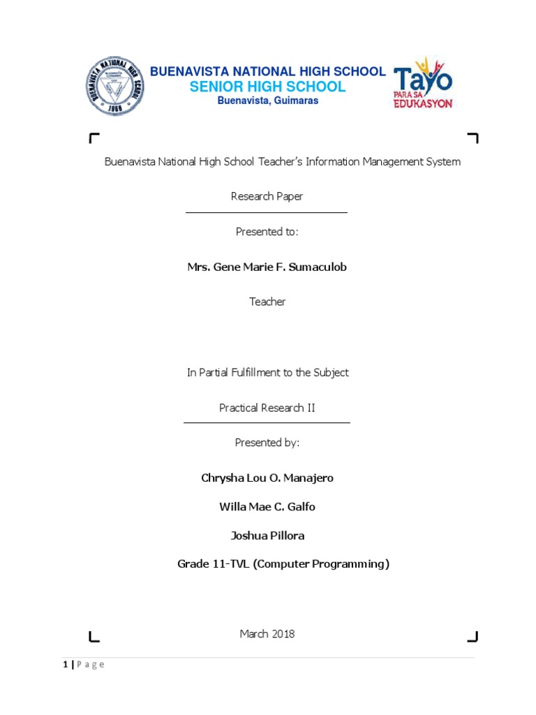 Teacher's Information Management System | PDF | Use Case | Information ...