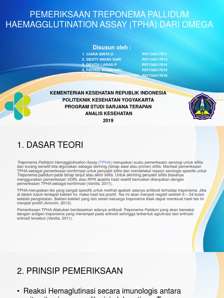 Pemeriksaan Tpha | PDF