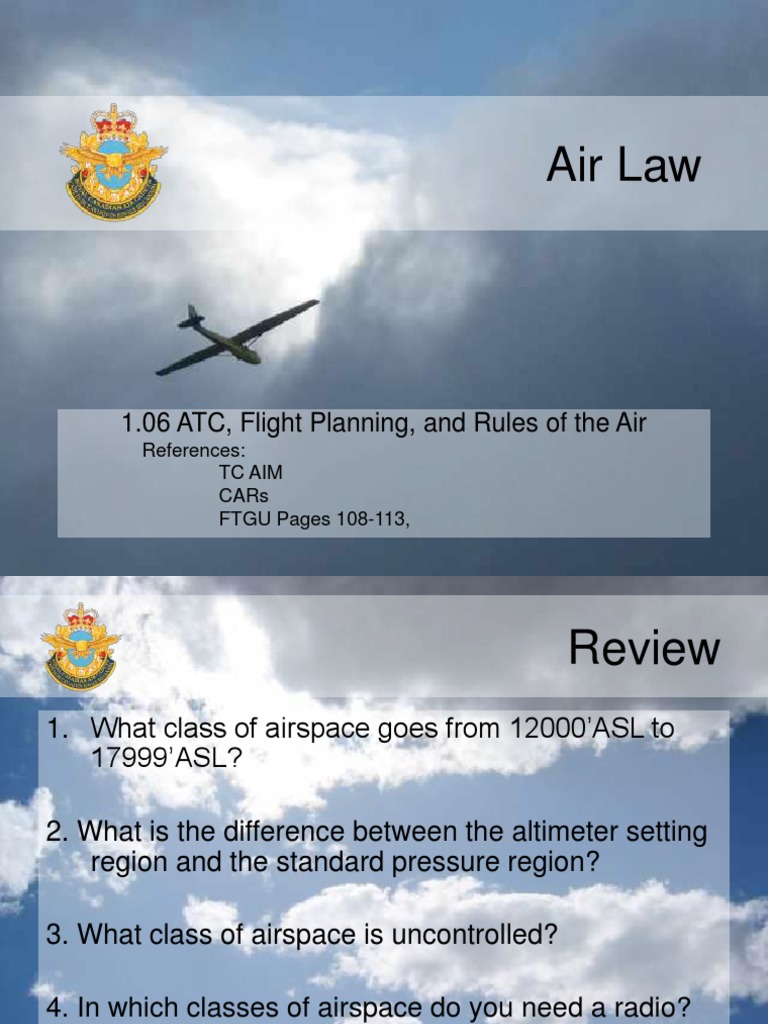 Air Law: 1.06 ATC, Flight Planning, and Rules of The Air | PDF | Visual ...