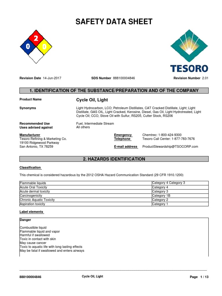 Light Cycle Oil Lco | PDF | Firefighting | Gasoline