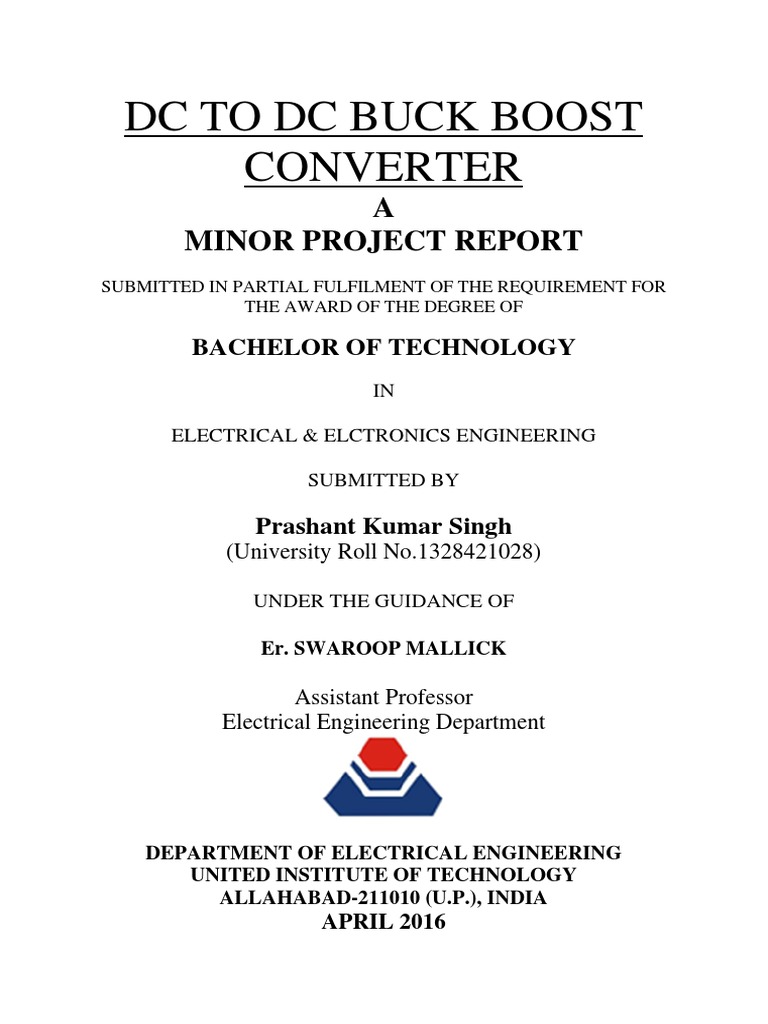 DC TO DC Buck Book Convertor | PDF | Power Supply | Power Electronics