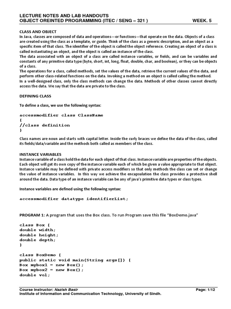 Lab 5 Download Free Pdf Constructor Object Oriented Programming Programming 