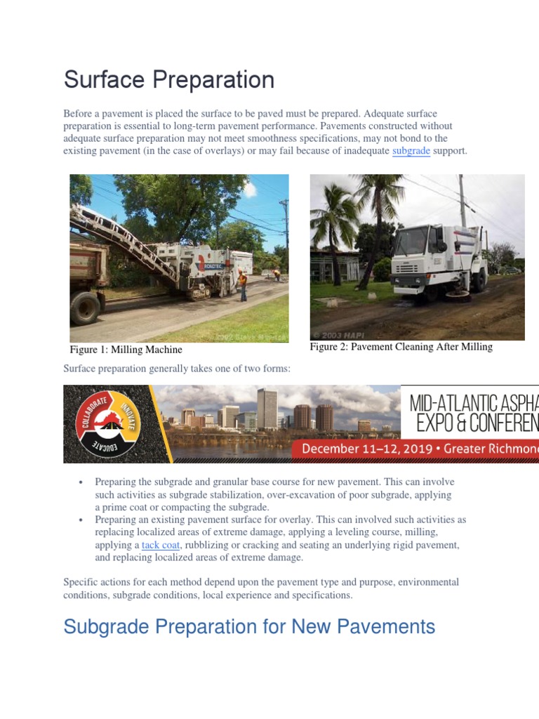 Surface Preparation: Subgrade Preparation For New Pavements | PDF ...