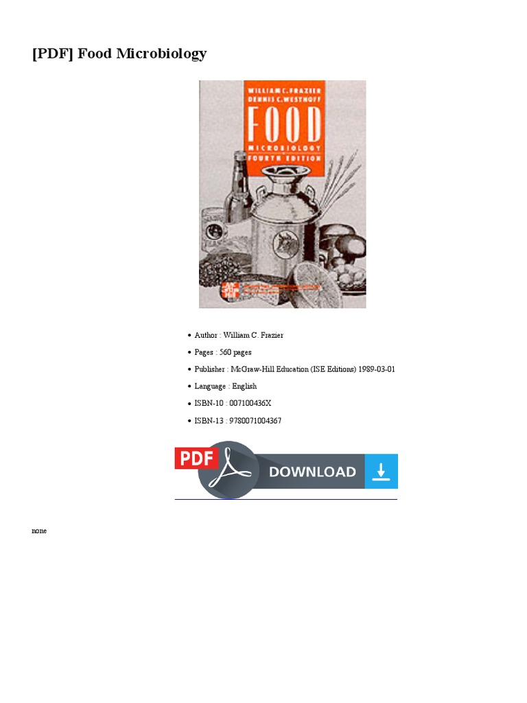 Food Microbiology | PDF | Academic Publishing | E Books