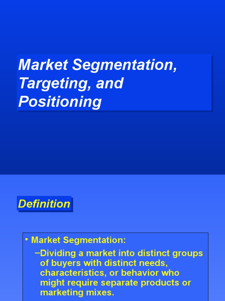 Market Segmentation | Download Free PDF | Market Segmentation ...