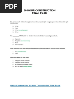 OSHA 10 Construction Final Exam Answer Key | PDF | Occupational Safety ...