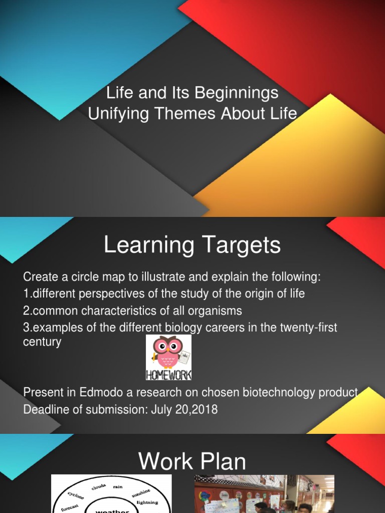 Life and Its Beginnings Unifying Themes About Life | PDF | Life | Evolution