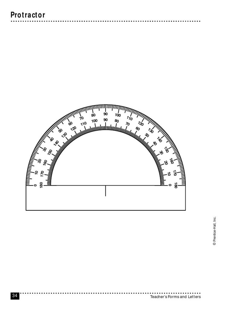 Protractor: Teacher's Forms and Letters | PDF