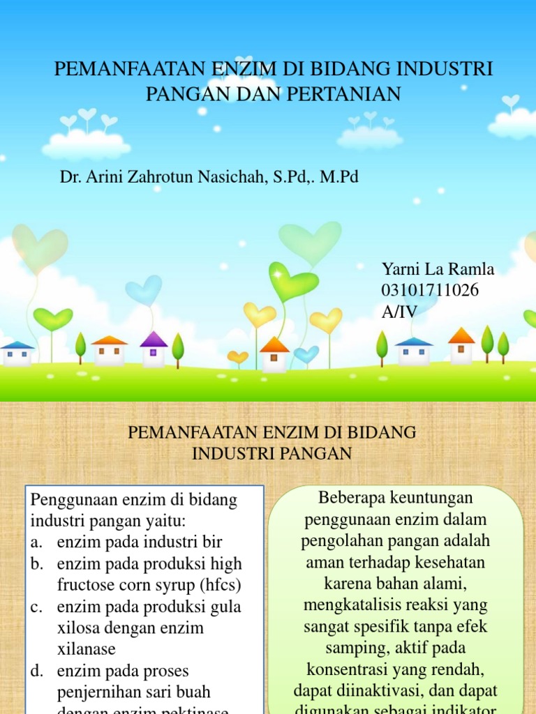 Pemanfaatan Enzim Di Bidang Industri Pangan Dan Pertanian | PDF ...