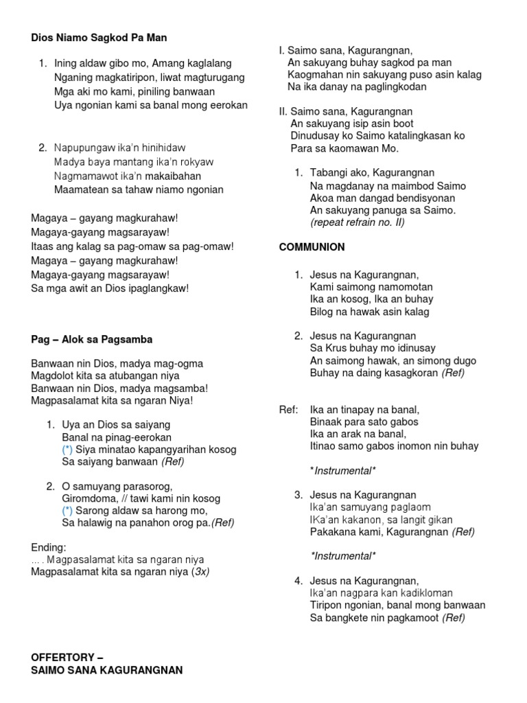 Dios Niamo Sagkod Pa Man2 | PDF