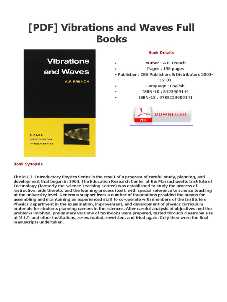 Vibrations and Waves PDF | PDF | Waves | E Books