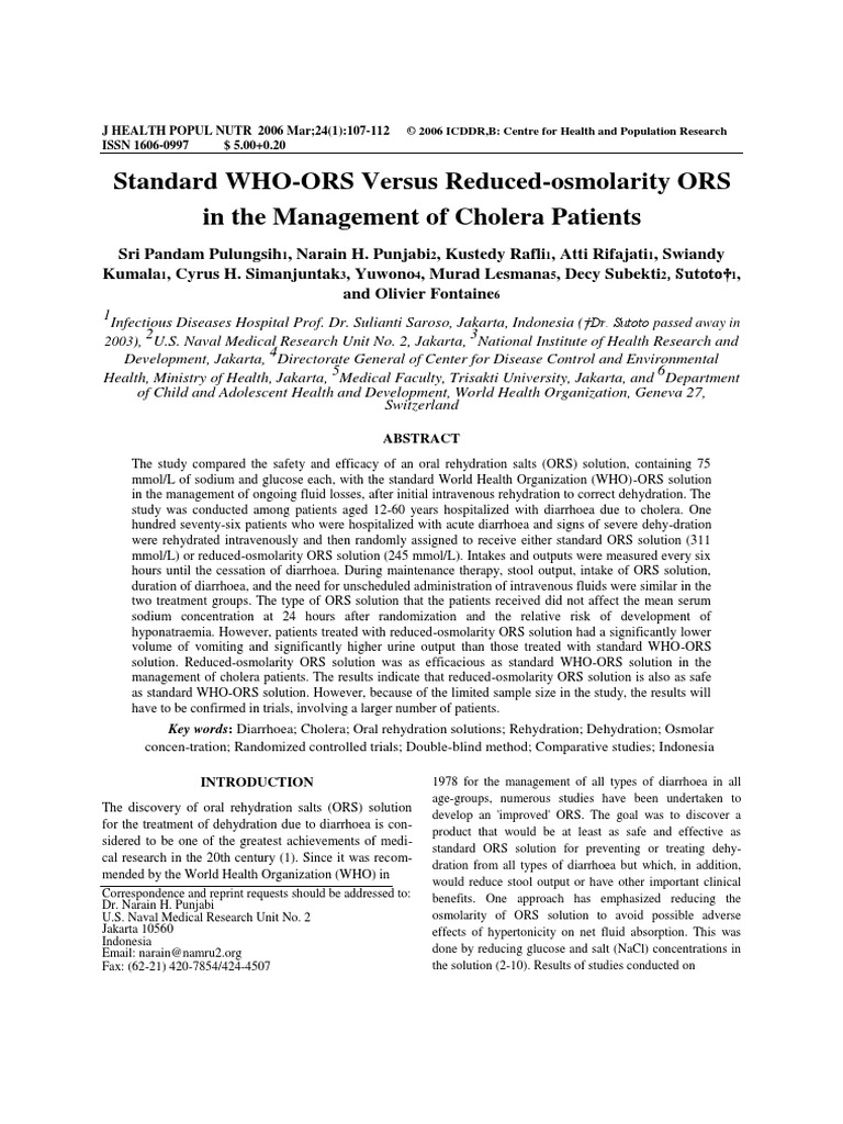 Standard WHO-ORS Versus Reduced-Osmolarity ORS in The Management of ...