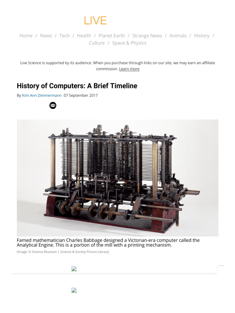 History of Computers - A Brief Timeline of Their Evolution - Live ...