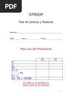 Protocolo Stroop | PDF